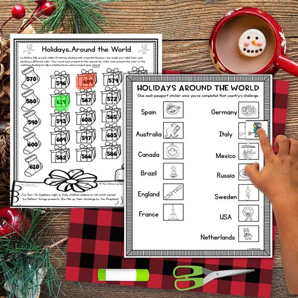 Holidays Around the World Math Activities - The Lifetime Learner