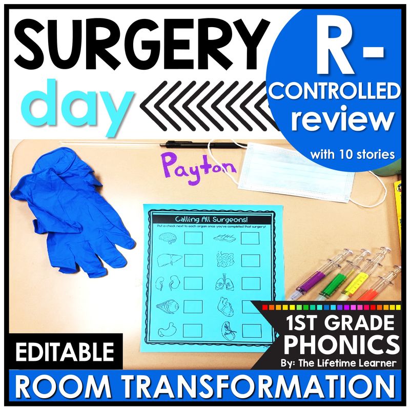 1st Grade Doctor Classroom Transformation R Controlled Vowels - The ...