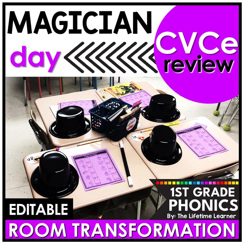 1st Grade Magician Classroom Transformation CVCe Review - The Lifetime ...