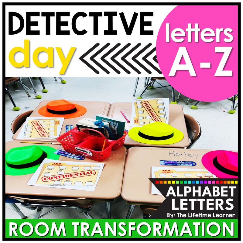 Alphabet Letters A-Z Detective Classroom Transformation - The Lifetime ...