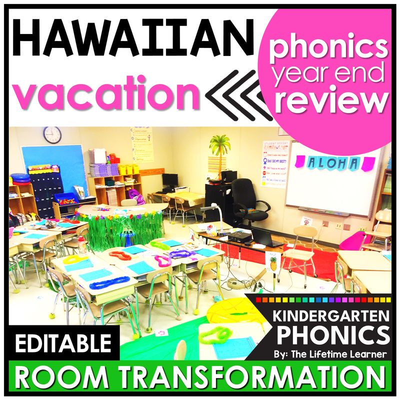 Kindergarten Phonics Year End Review Beach Room Transformation - The ...