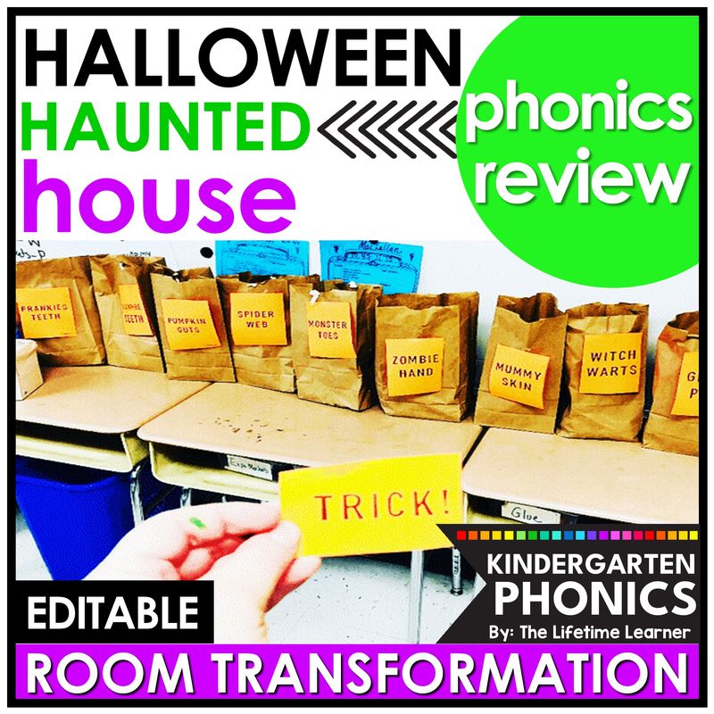 Kindergarten Phonics Review Halloween Room Transformation - The ...