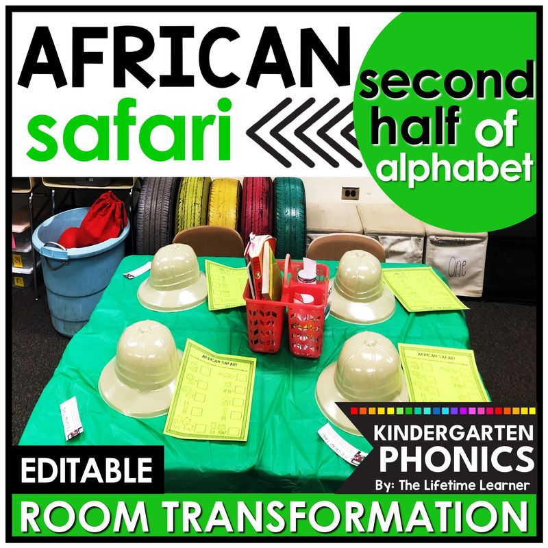 Kindergarten Alphabet Letters Safari Room Transformation - The Lifetime ...