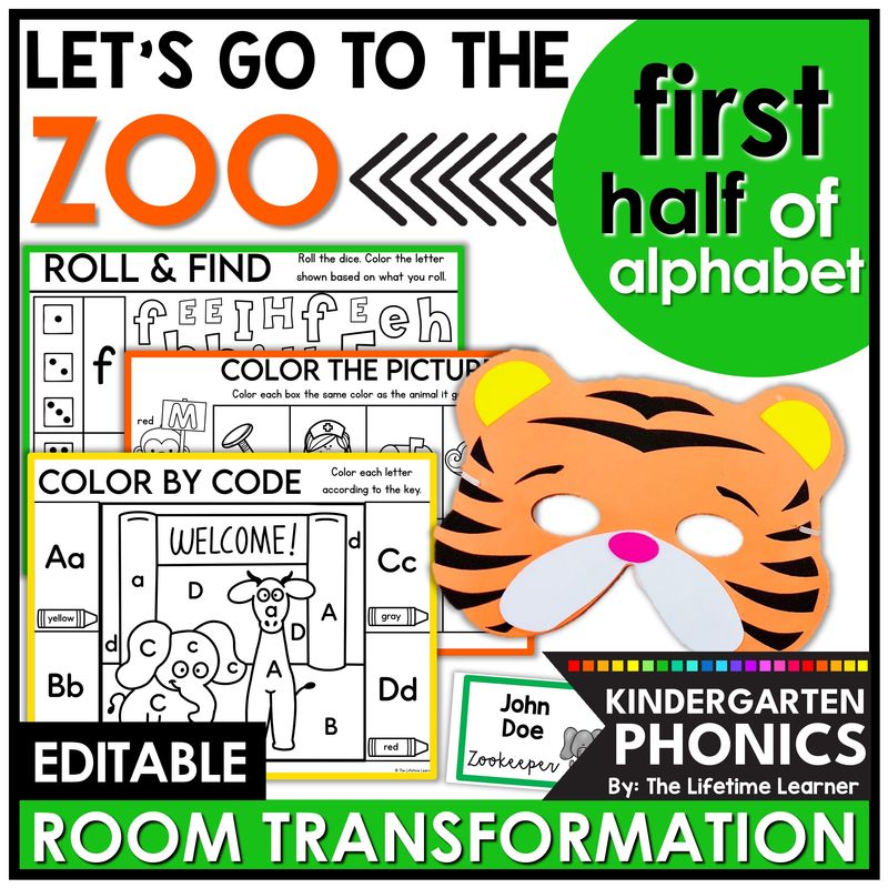 Kindergarten Alphabet Letters Zoo Room Transformation - The Lifetime ...