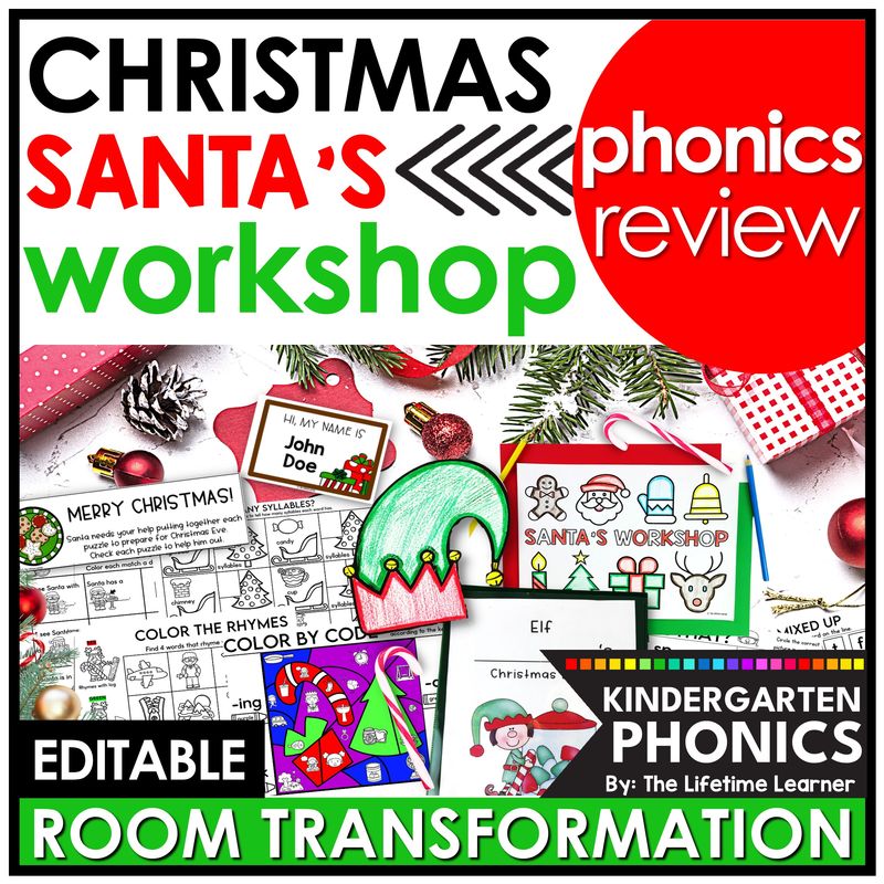 Kindergarten Phonics Review Christmas Room Transformation - The ...