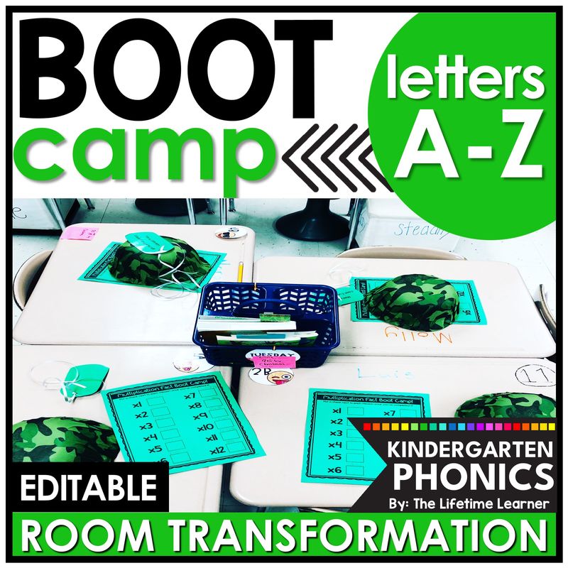 Kindergarten Alphabet Letters Boot Camp Room Transformation - The ...