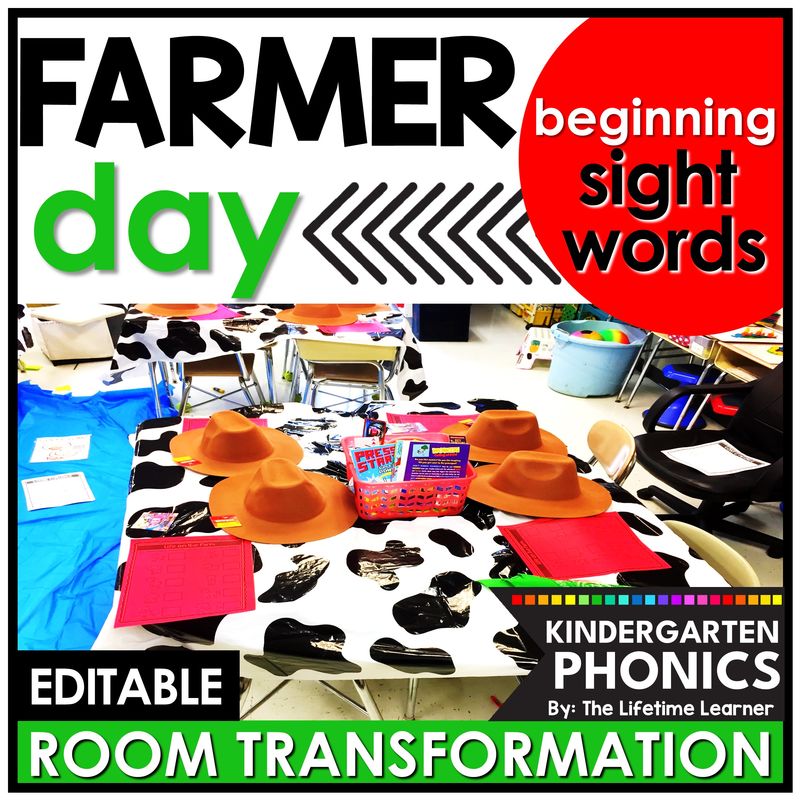 Kindergarten Sight Words Farm Room Transformation - The Lifetime Learner