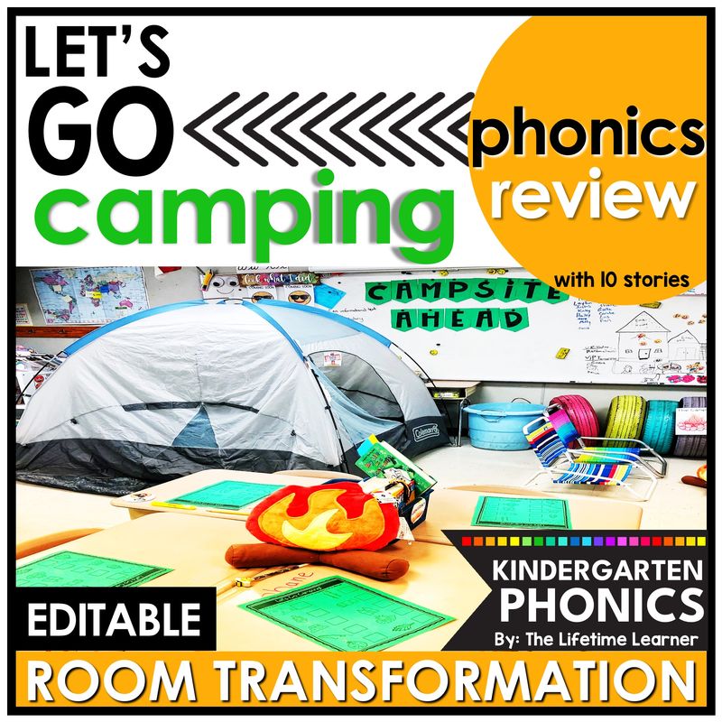Kindergarten Phonics Review Camping Room Transformation - The Lifetime ...