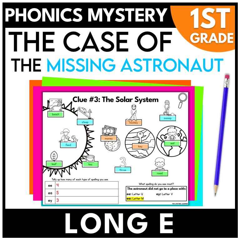 Space Phonics Mystery 1st Grade | Long E Activity