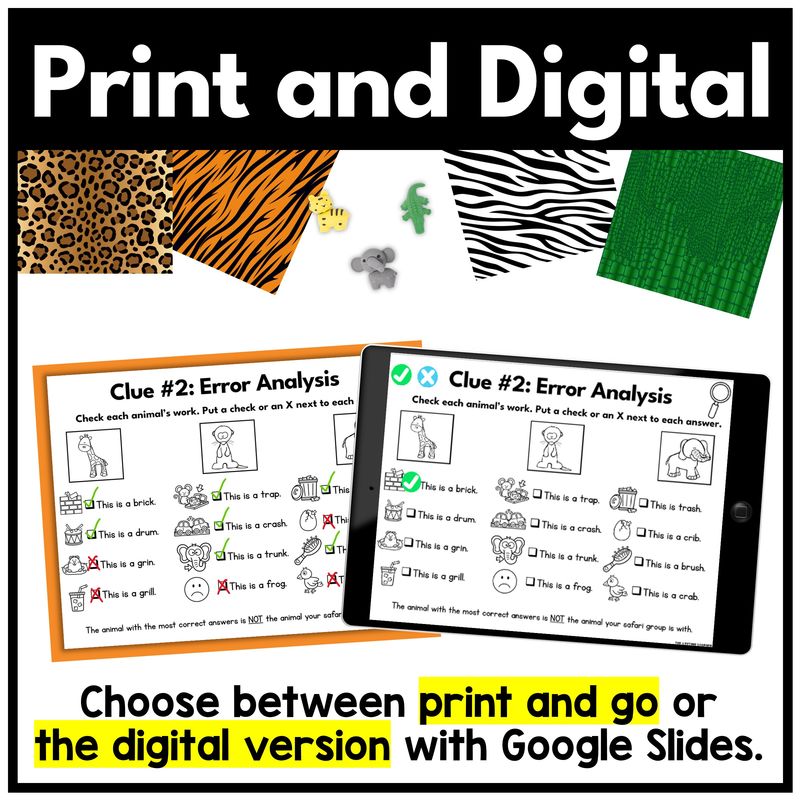 Safari Phonics Mystery 1st Grade | Beginning Blends Game