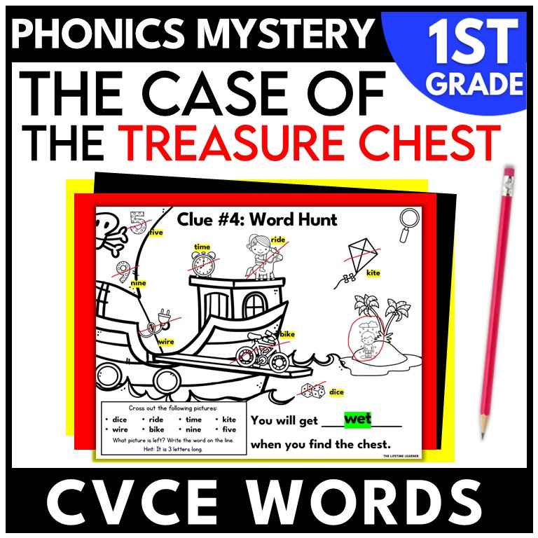 Pirate Phonics Mystery 1st Grade | CVCe Words