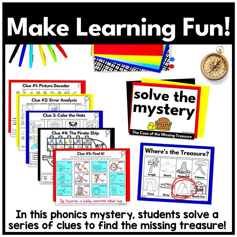 Pirate Phonics Mystery 1st Grade | CVCe Words