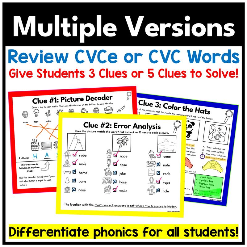 Pirate Phonics Mystery 1st Grade | CVCe Words