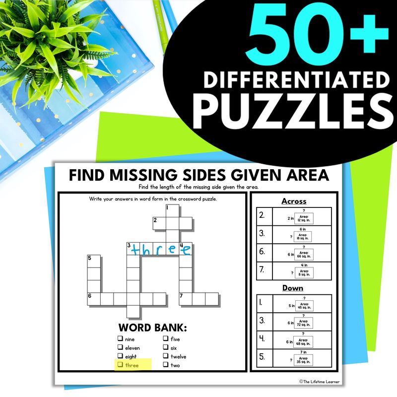3rd Grade Math Crossword Puzzles | Printable Worksheets & Games