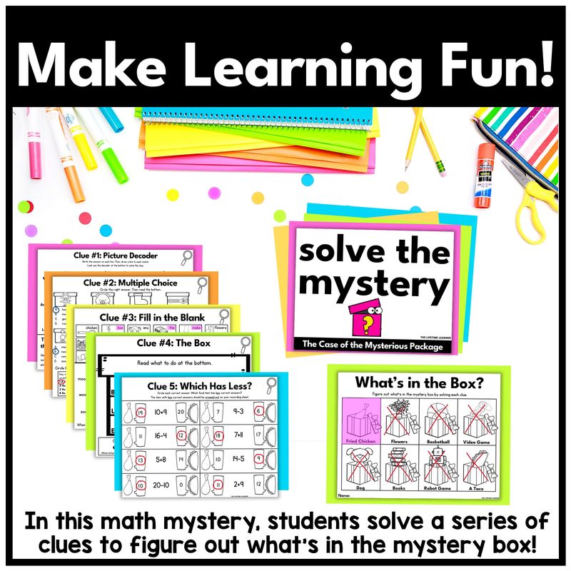 Box Math Fact Mystery | Addition, Subtraction, Multiplication, Division