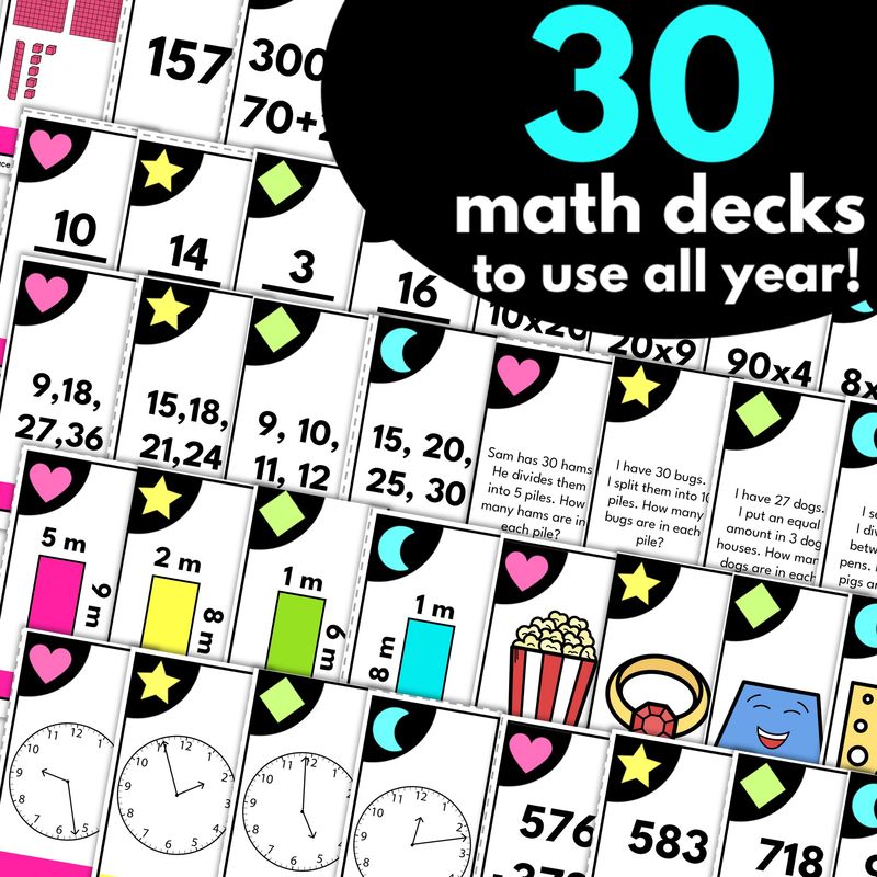 3rd Grade Math Playing Card Games