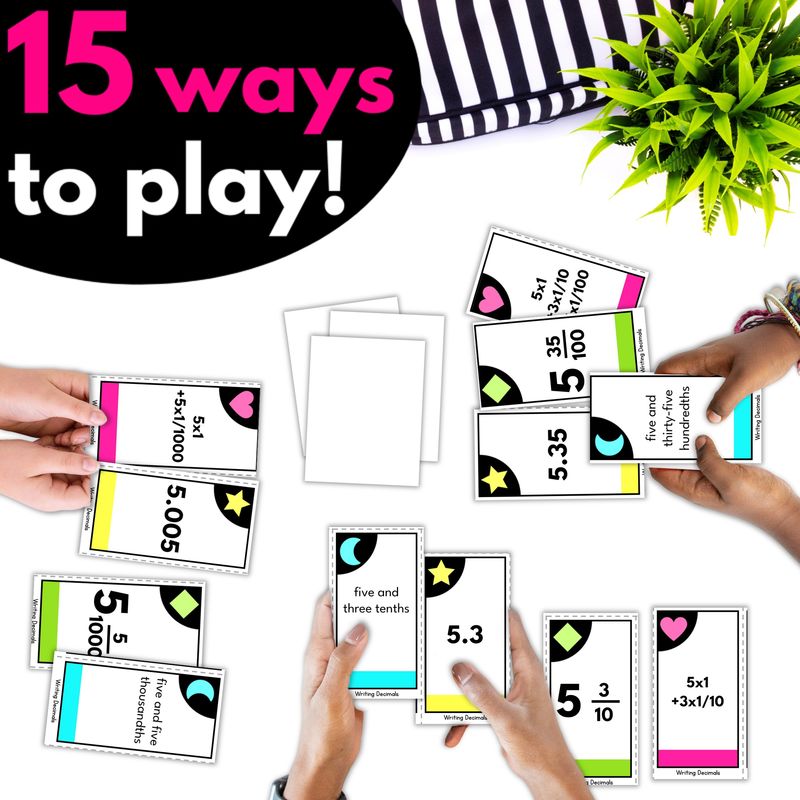 5th Grade Math Playing Cards