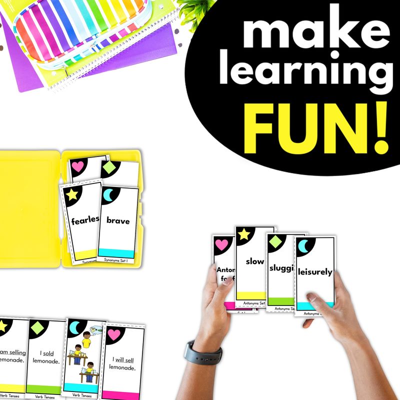 Grades 3–5 Grammar Playing Cards | Printable ELA Center Games