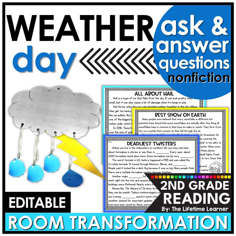 Nonfiction Text Evidence 2nd Grade Weather Room Transformation - The ...