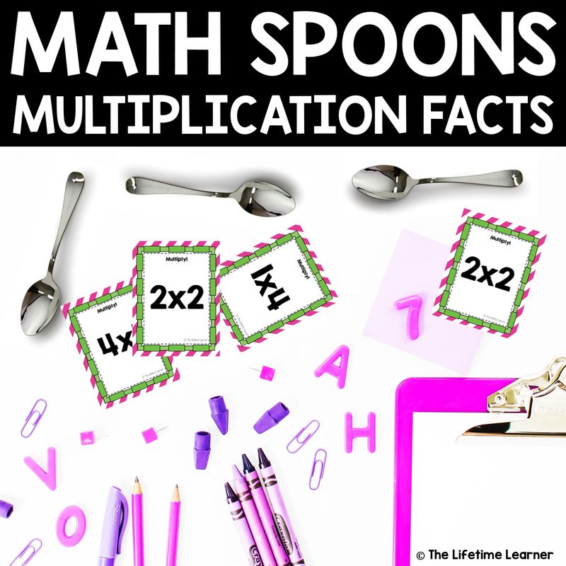 Multiplication Facts Math Spoons Card Game | Fun Review Activity