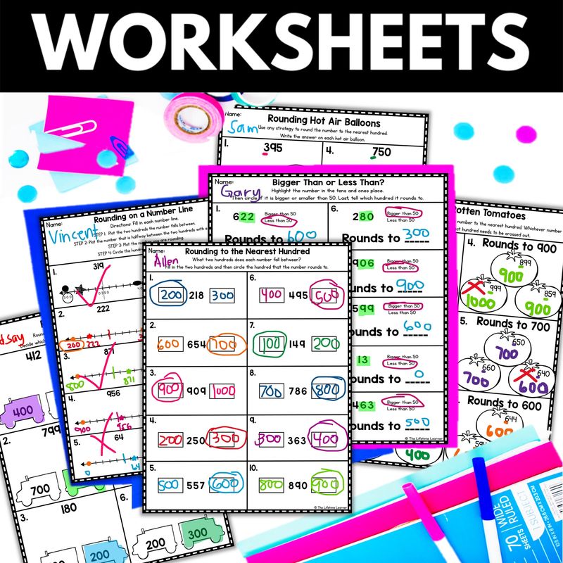 3rd Grade Rounding to the Nearest 100 Worksheets & Activities - The ...