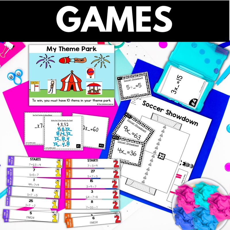 3rd Grade Multiplication & Division Fact Families Worksheets ...