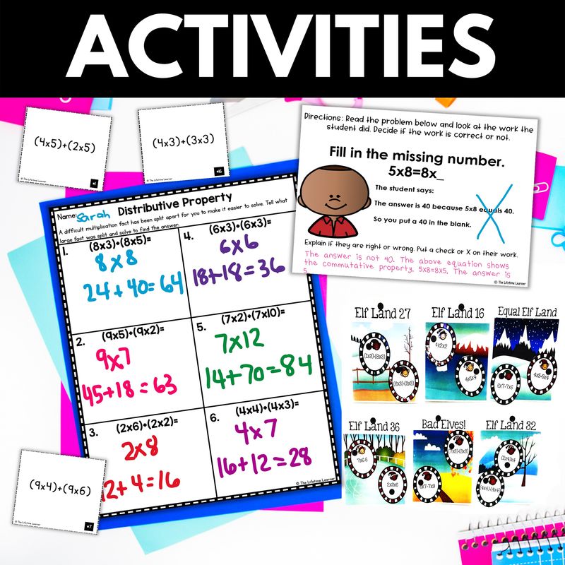 3rd Grade Multiplication Properties Worksheets & Activities - The ...