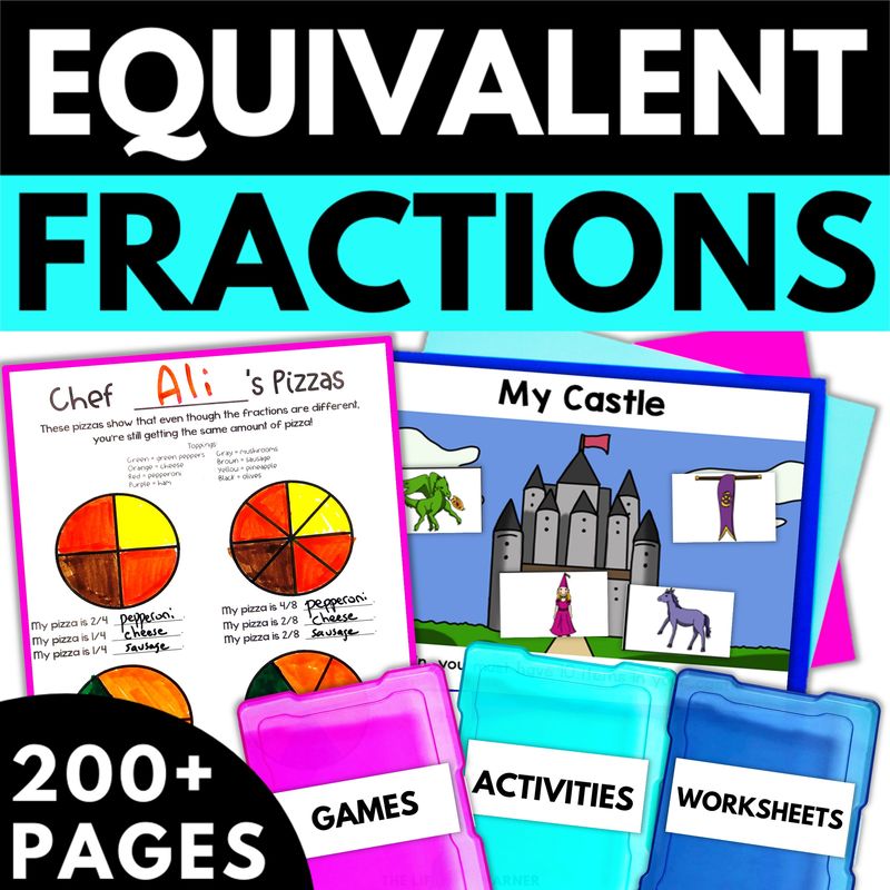 3rd Grade Equivalent Fractions Worksheets & Activities - The Lifetime ...