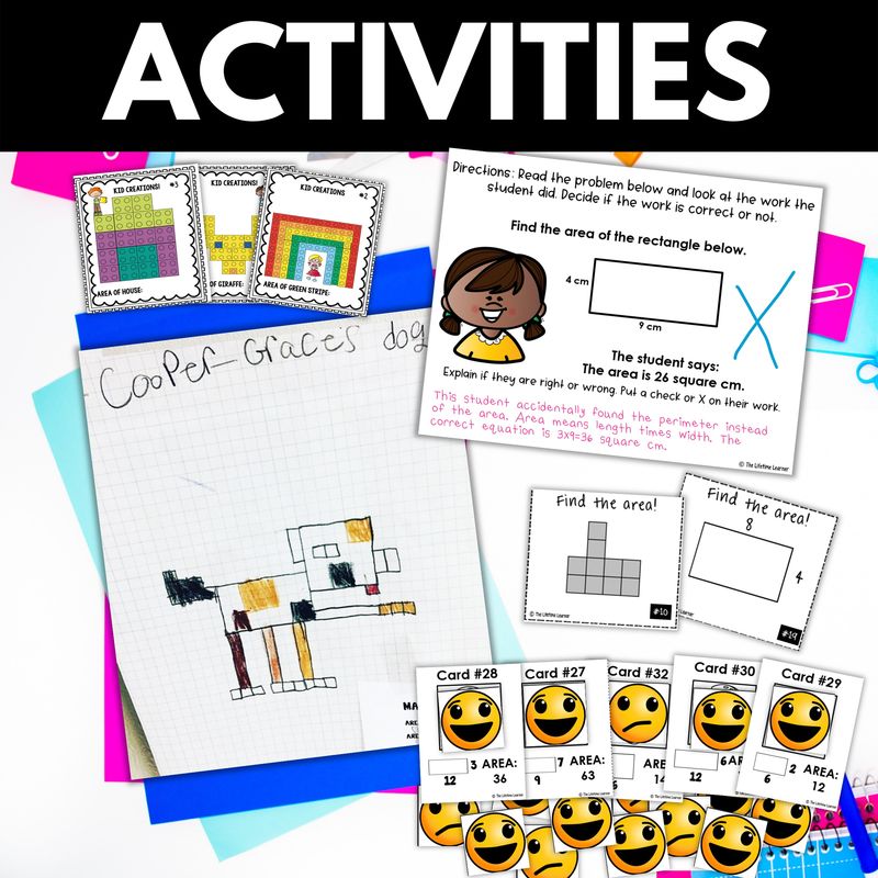 3rd Grade Area of Rectangles Worksheets & Activities - The Lifetime Learner