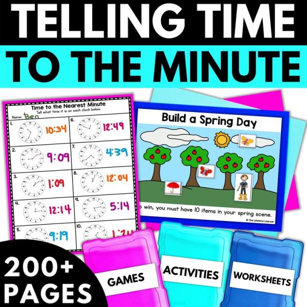 3rd Grade Telling Time to the Minute Worksheets & Activities - The ...