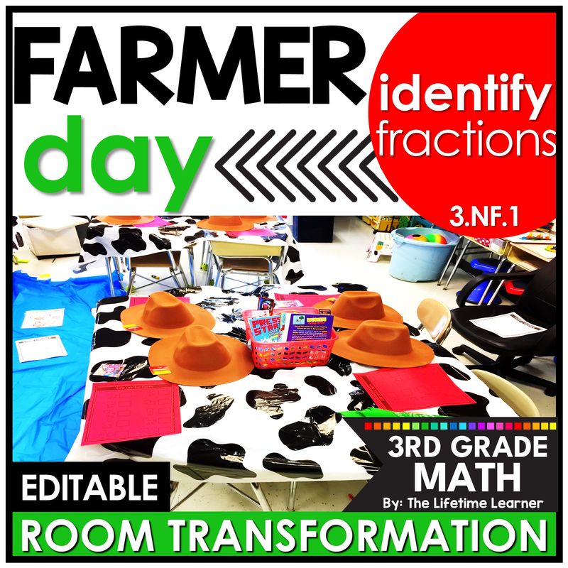 3rd Grade Identify Fractions Farmer Room Transformation - The Lifetime ...