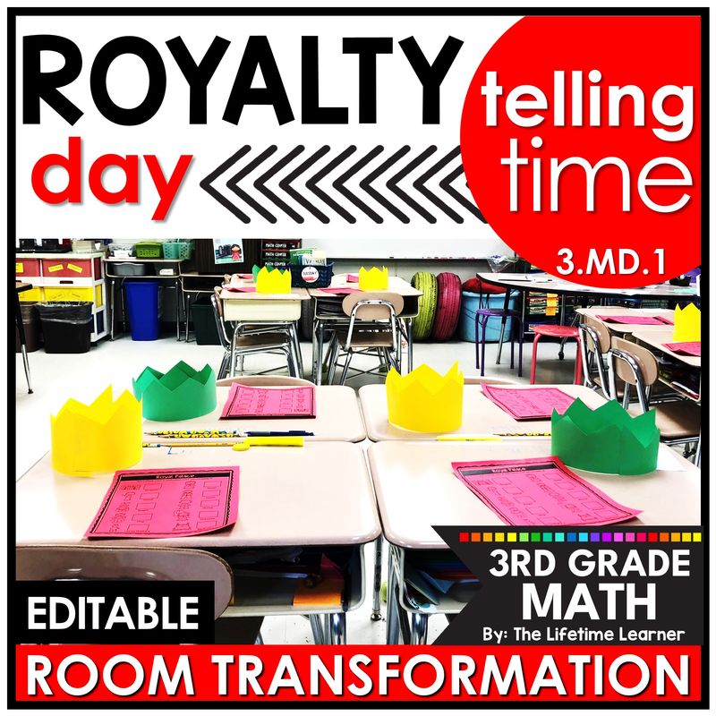3rd Grade Telling Time to the Minute Royal Room Transformation - The ...