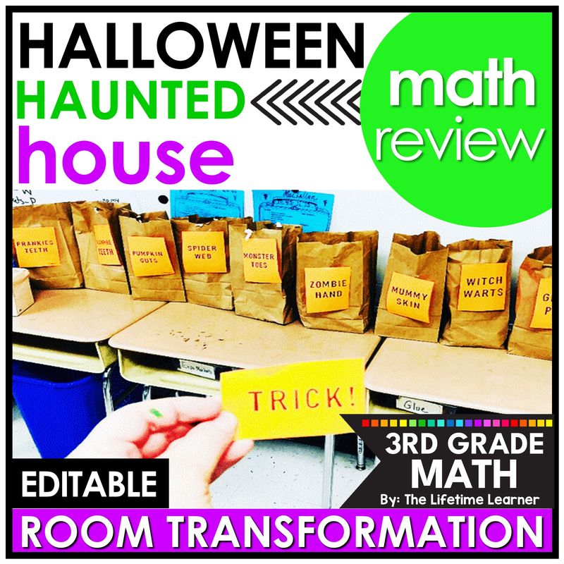 3rd Grade Math Review Halloween Room Transformation - The Lifetime Learner