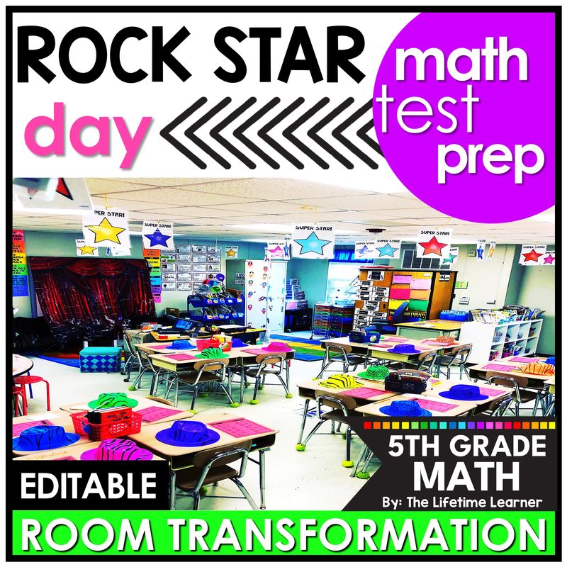 5th Grade Rock Star Classroom Transformation Math Review - The Lifetime ...