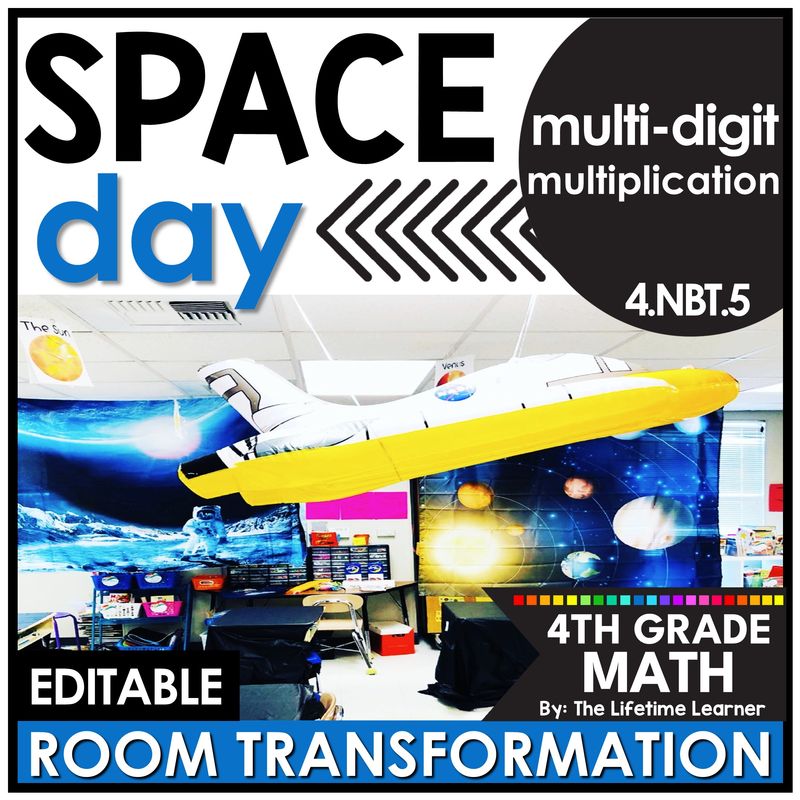 4th Grade Multiplication Practice Space Room Transformation - The ...