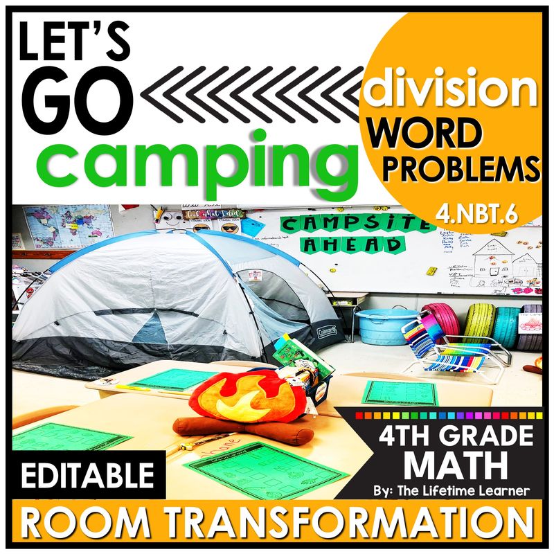 4th Grade Division Word Problems Camping Room Transformation - The ...