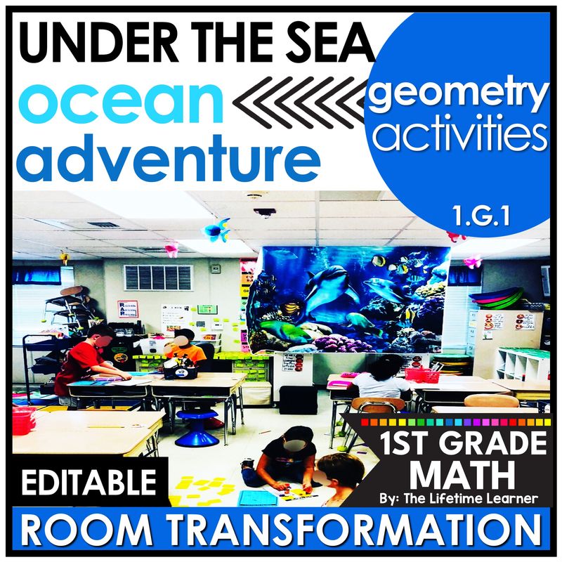 1st Grade Geometry Ocean Room Transformation - The Lifetime Learner