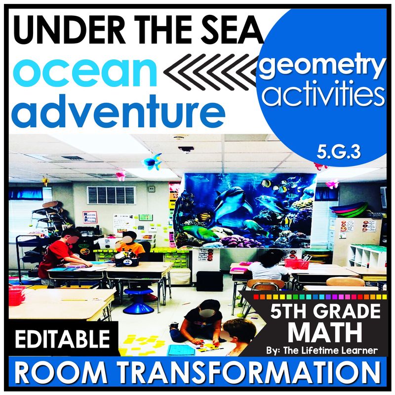 5th Grade Ocean Classroom Transformation Geometry Shapes - The Lifetime ...
