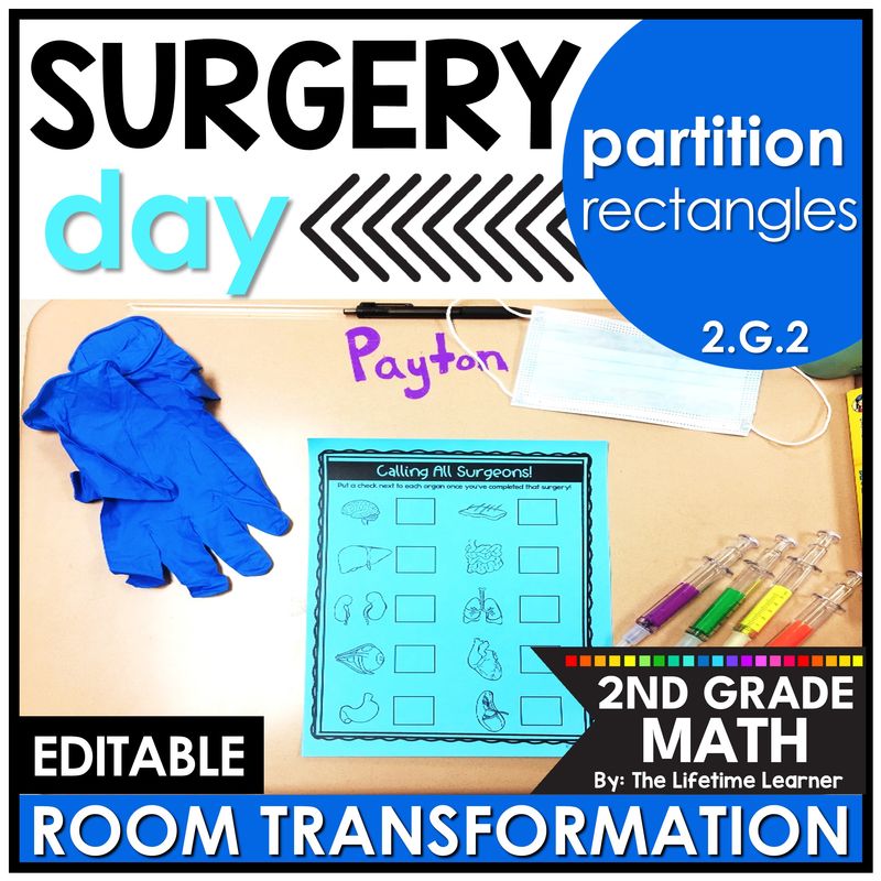 2nd Grade Partitioning Rectangles Doctor Room Transformation - The Lifetime Learner