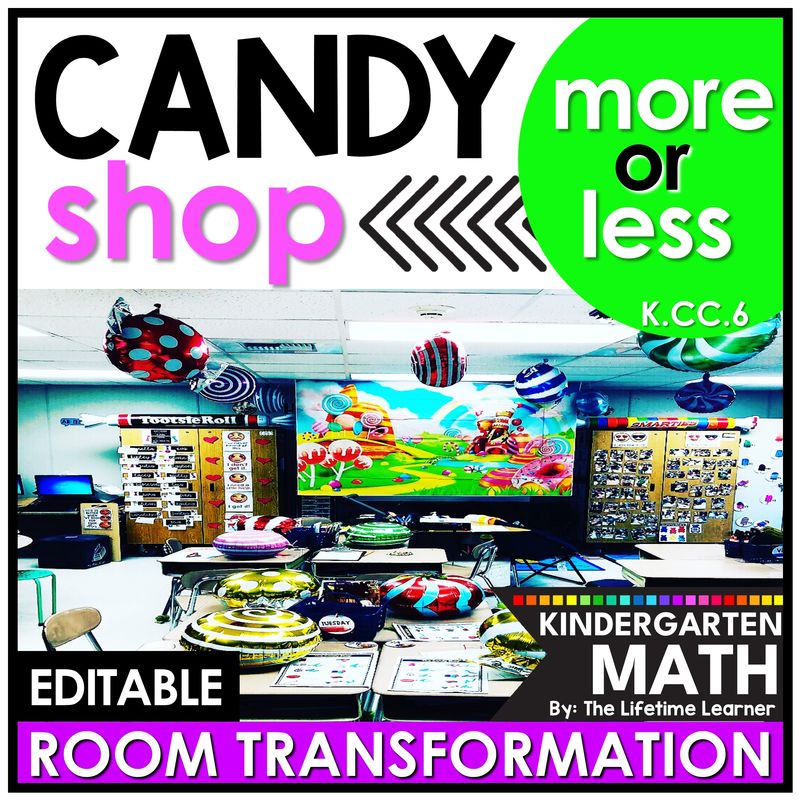 Kindergarten Candy Shop Classroom Transformation More or Less - The ...