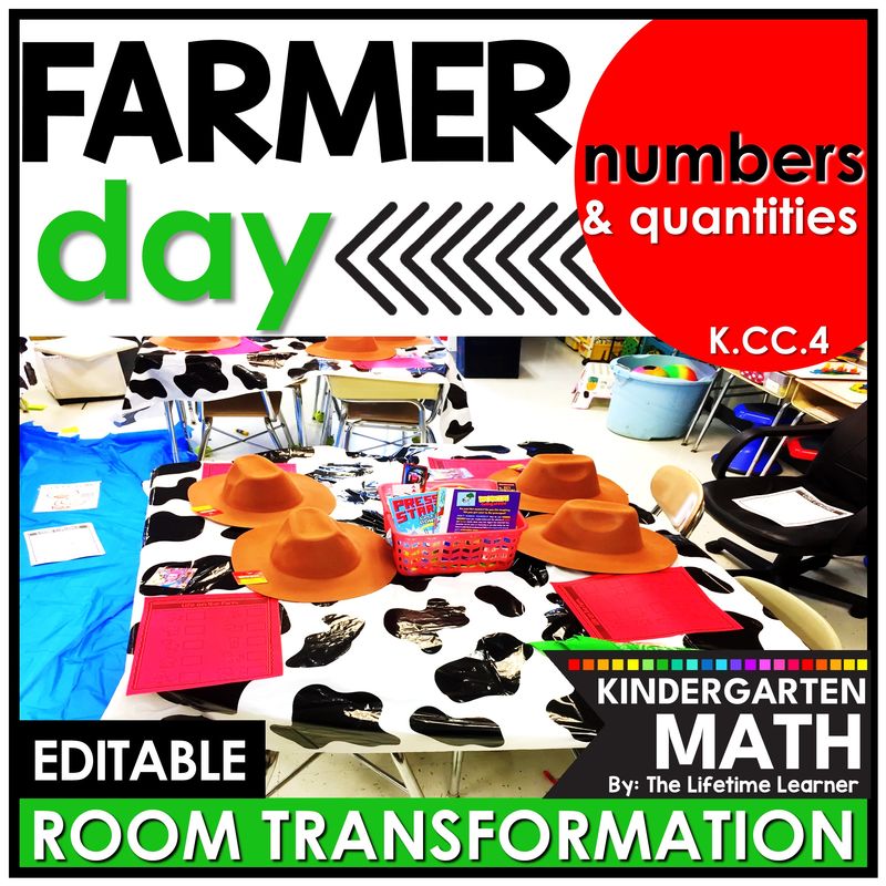 Kindergarten Farmer Classroom Transformation Numbers & Quantities - The ...