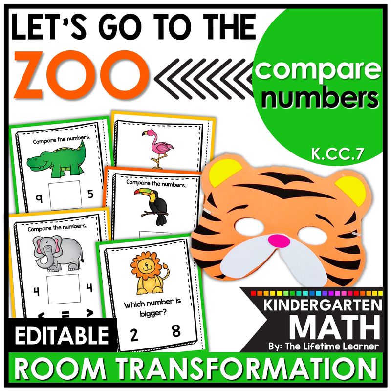 Kindergarten Zoo Classroom Transformation Comparing Numbers - The ...
