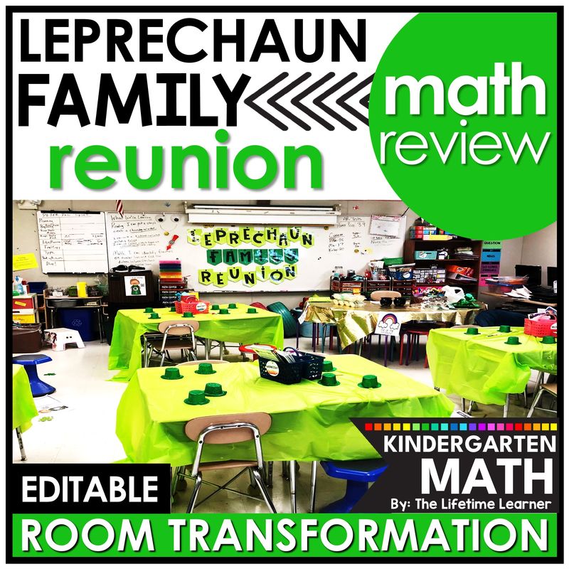 Kindergarten St. Patrick's Day Classroom Transformation Math Review ...