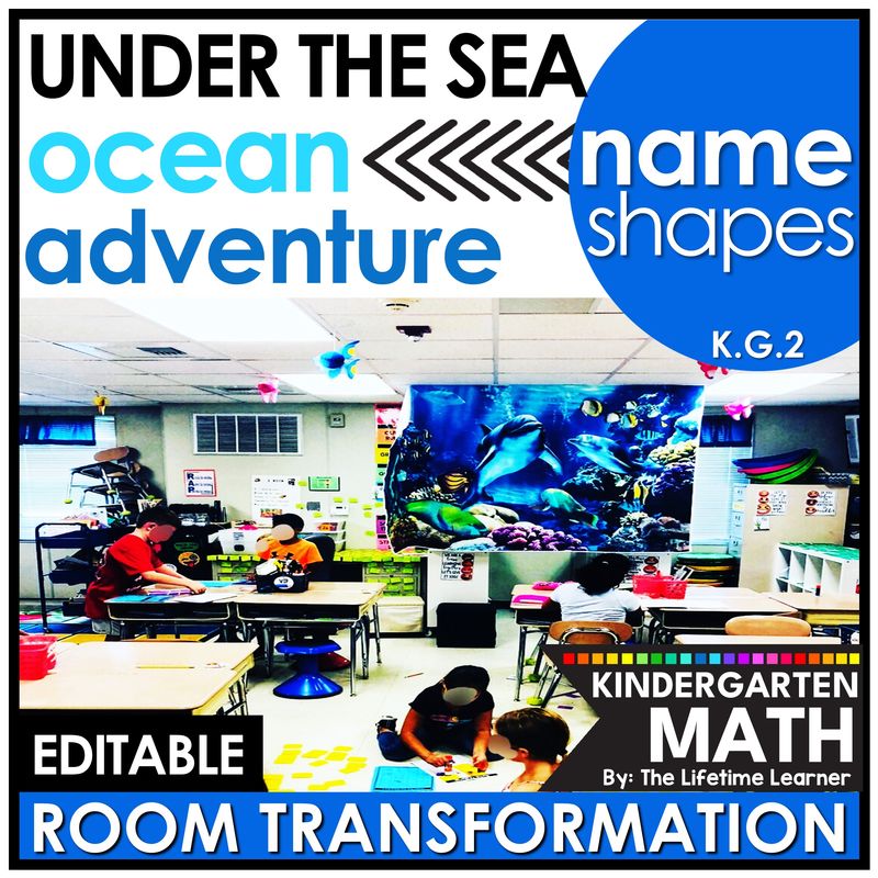 Kindergarten Ocean Classroom Transformation Name Shapes - The Lifetime ...
