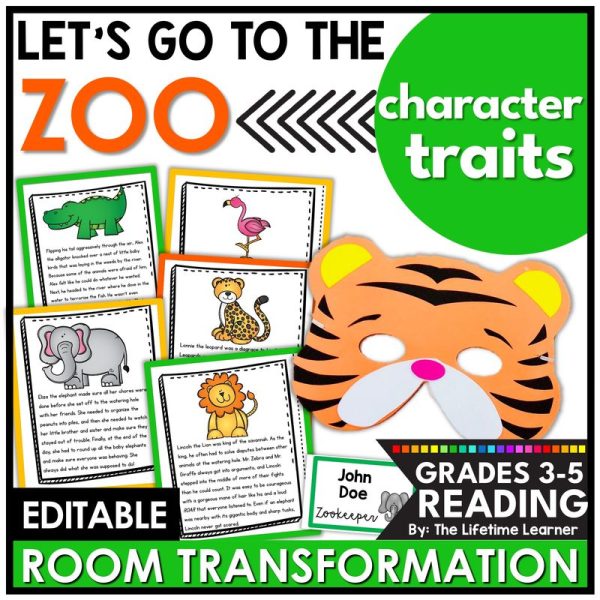 Zoo Classroom Transformation Character Traits Reading Passages - The ...