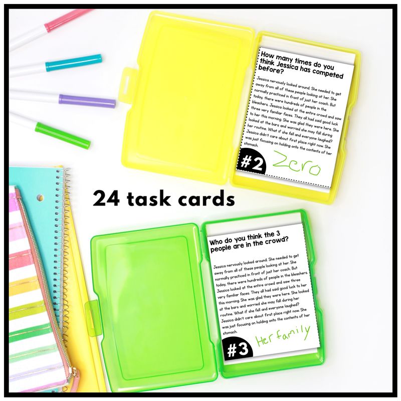 Making Inferences Reading Comprehension Task Cards - The Lifetime Learner