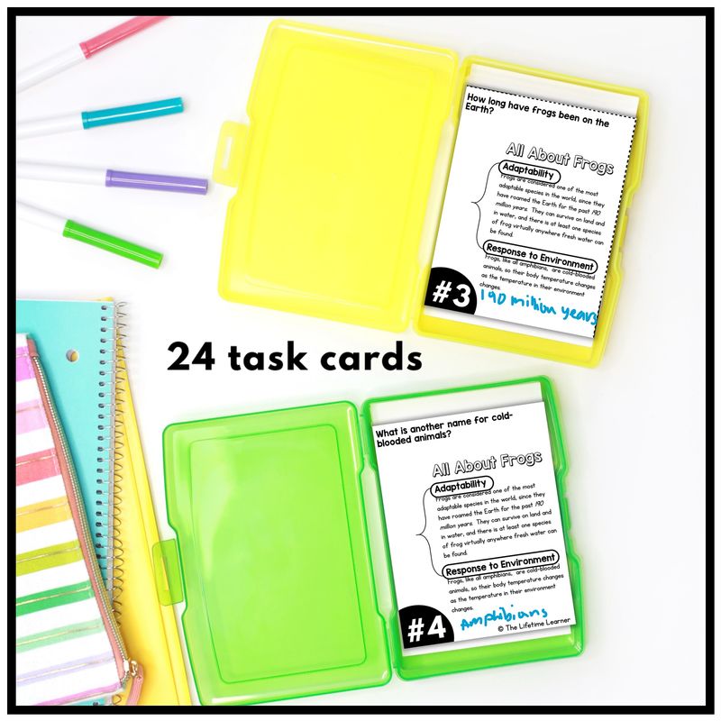 Nonfiction Text Evidence Reading Comprehension Task Cards - The ...