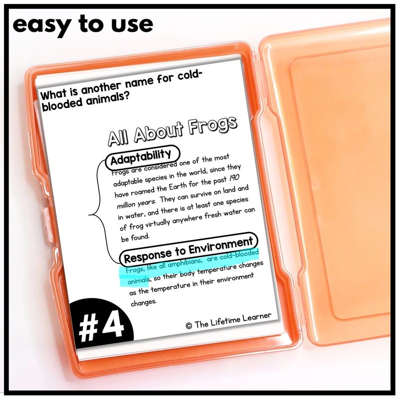 Nonfiction Text Evidence Task Cards 3rd 4th 5th Grade | Reading Practice