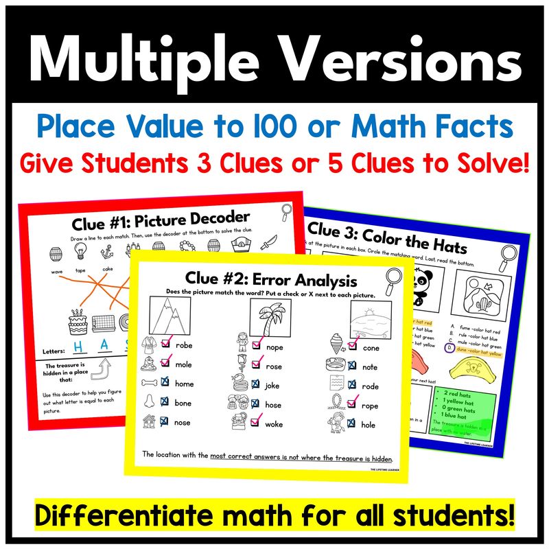 Pirate Math Mystery 1st Grade | Place Value