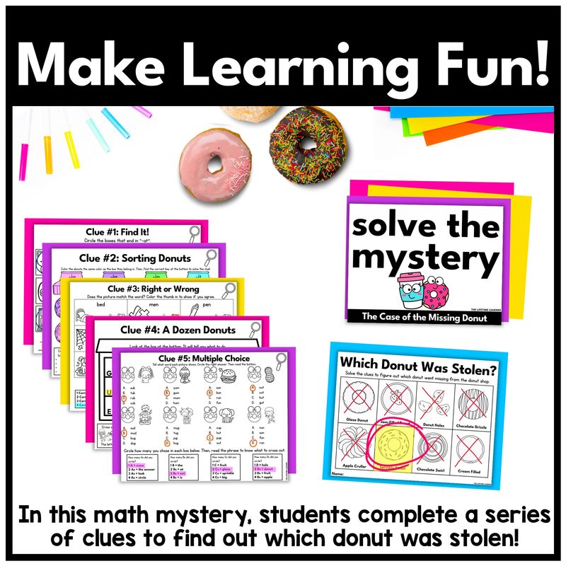 Donut Math Mystery 5th Grade | Long Division Game